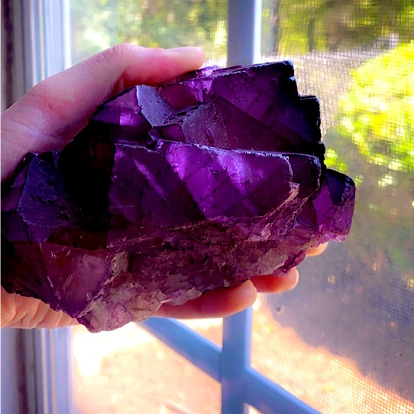 Other | Huge Natural Deep Purple Flourite Crystal | Poshmark